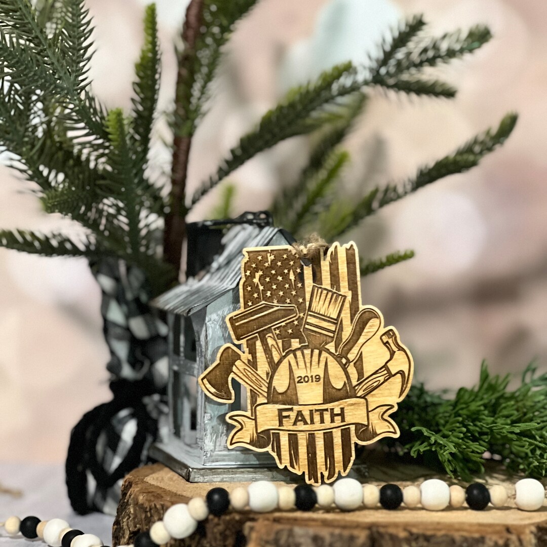 Personalized Carpenter Ornament, Construction Worker, US Carpenter ...