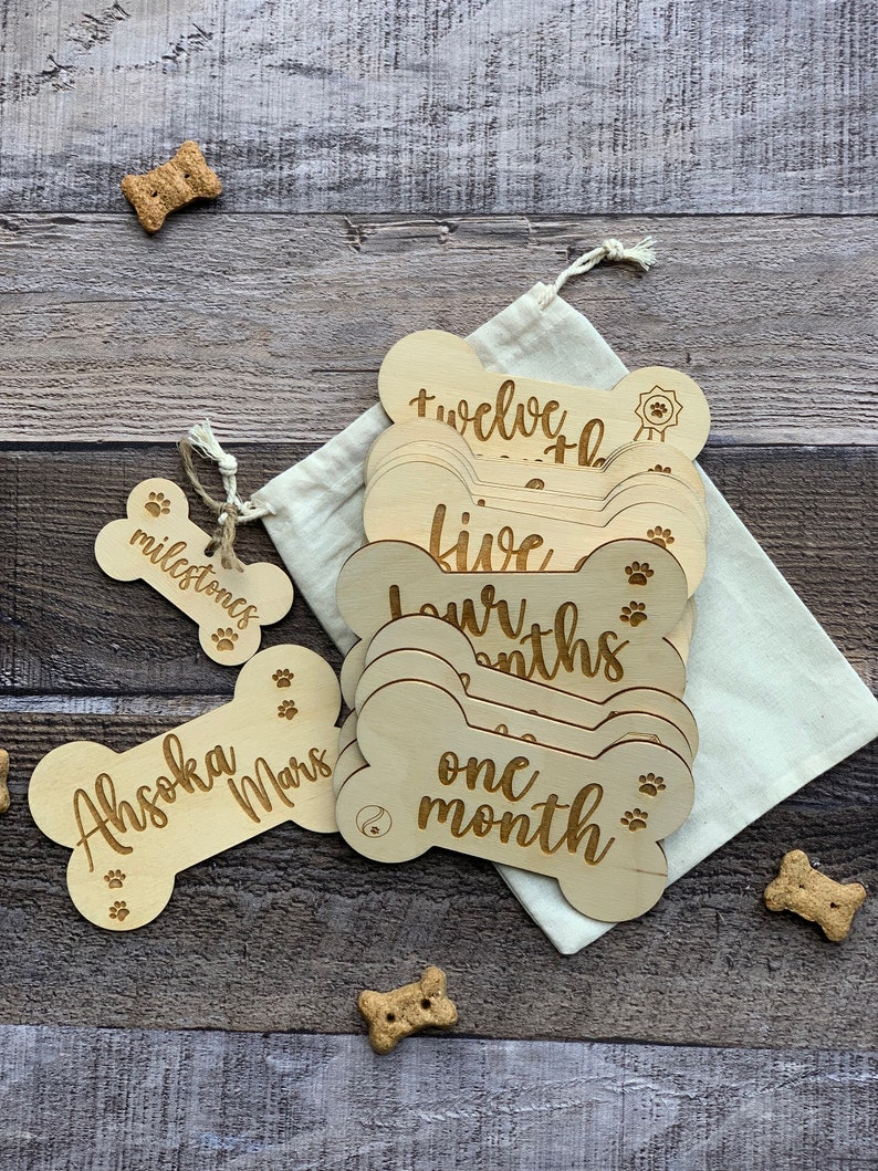 Dog Milestone Cards, Puppy, Personalized Dog, Pet Gift, Dog Lover Gift ...