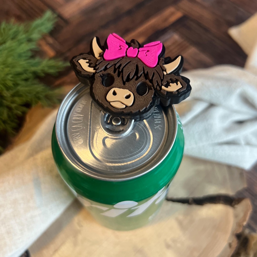 Highland Cow Can Opener Keychain, Cute Cow Gift, Soda Tab Opener Tool ...