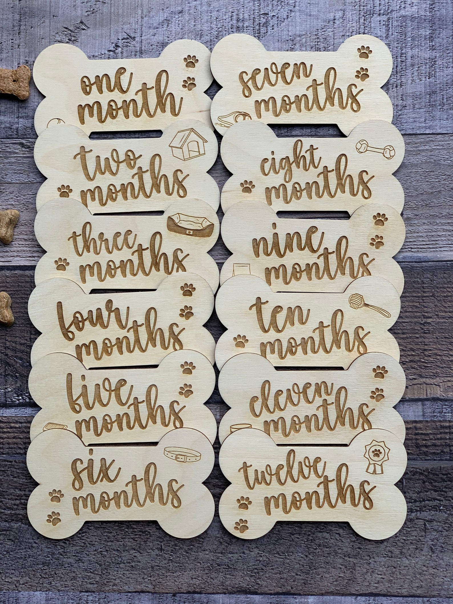 Dog Milestone Cards, Puppy, Personalized Dog, Pet Gift, Dog Lover Gift ...