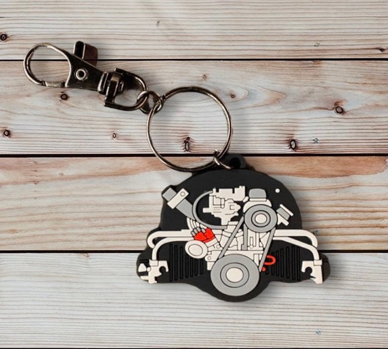 VW Bug Bus Beetle Engine Key Chain - Etsy