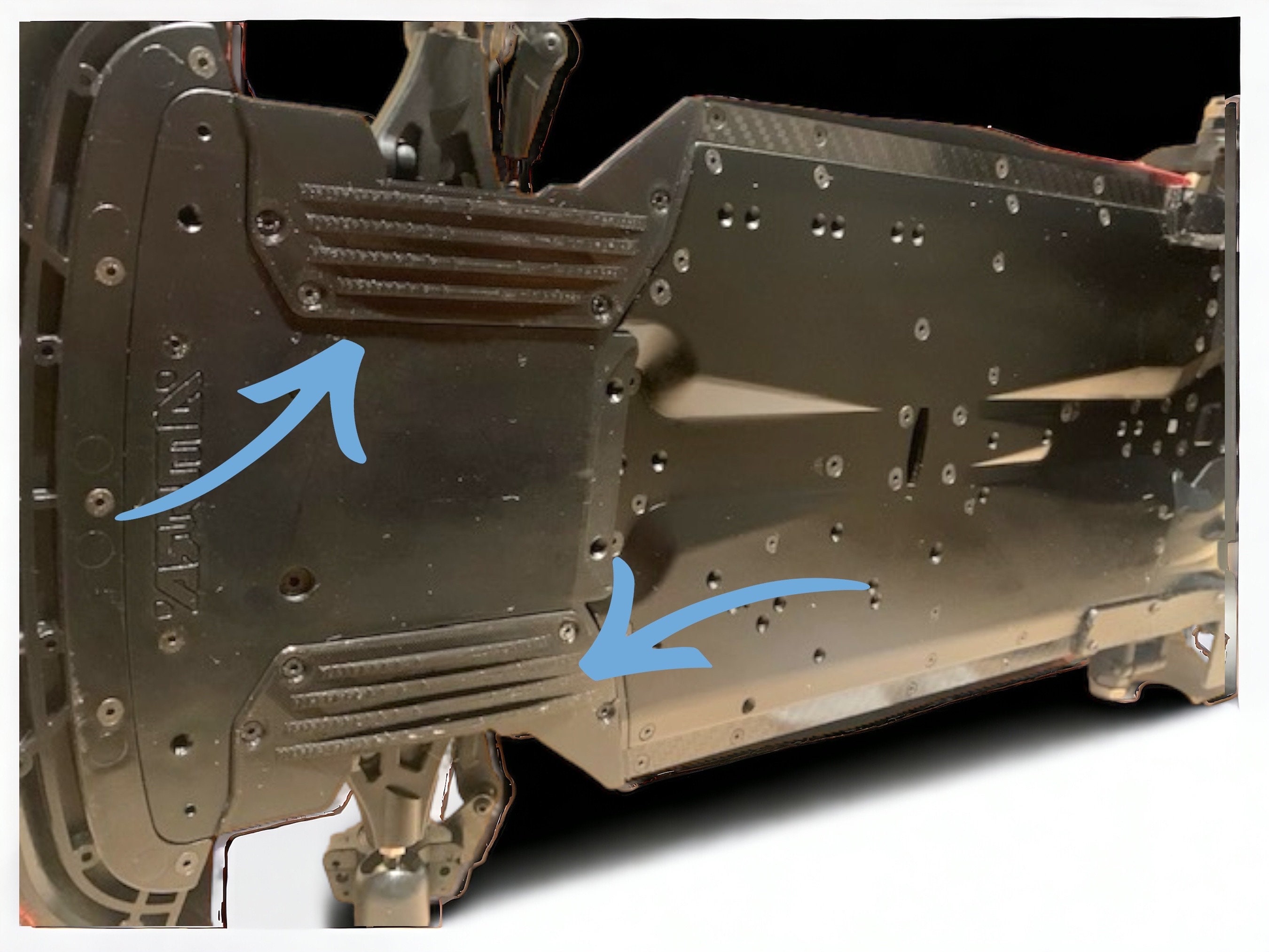 Upgrade Front Air Deflector/ Skid Plates for Arrma Infraction ...