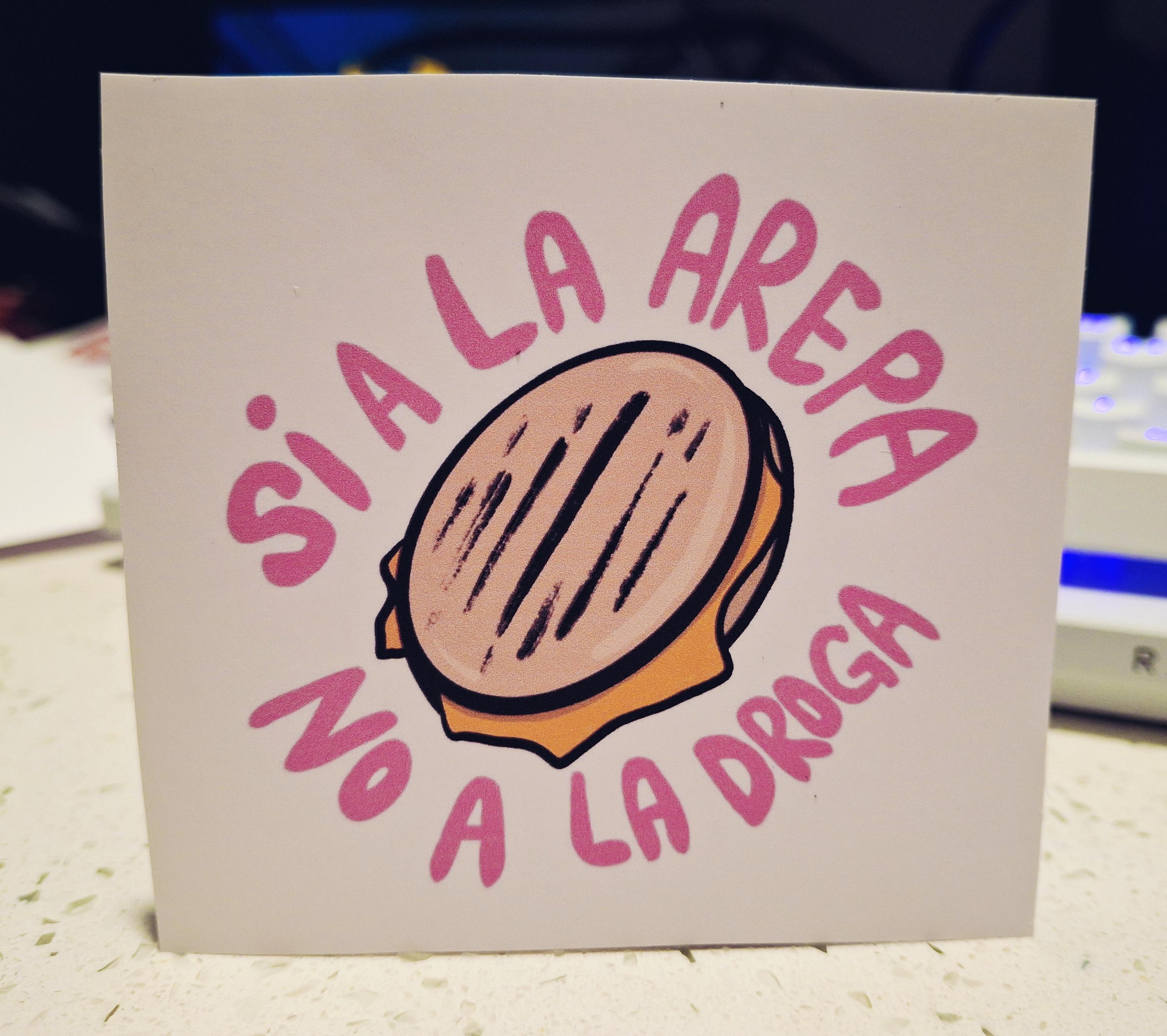 Arepa Sticker - Si a La Arepa, No a La Droga - Etsy