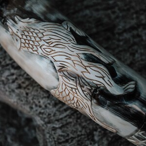 Howling Fenrir Wolf Drinking Horn - Etsy