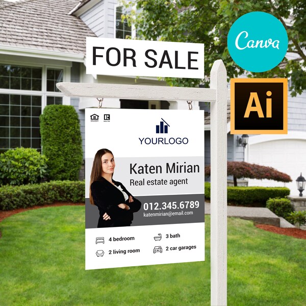Real Estate Sign - Etsy