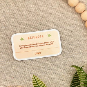 Reminder Sticker | Cute Sticker | Laptop Sticker | Water Bottle Sticker ...