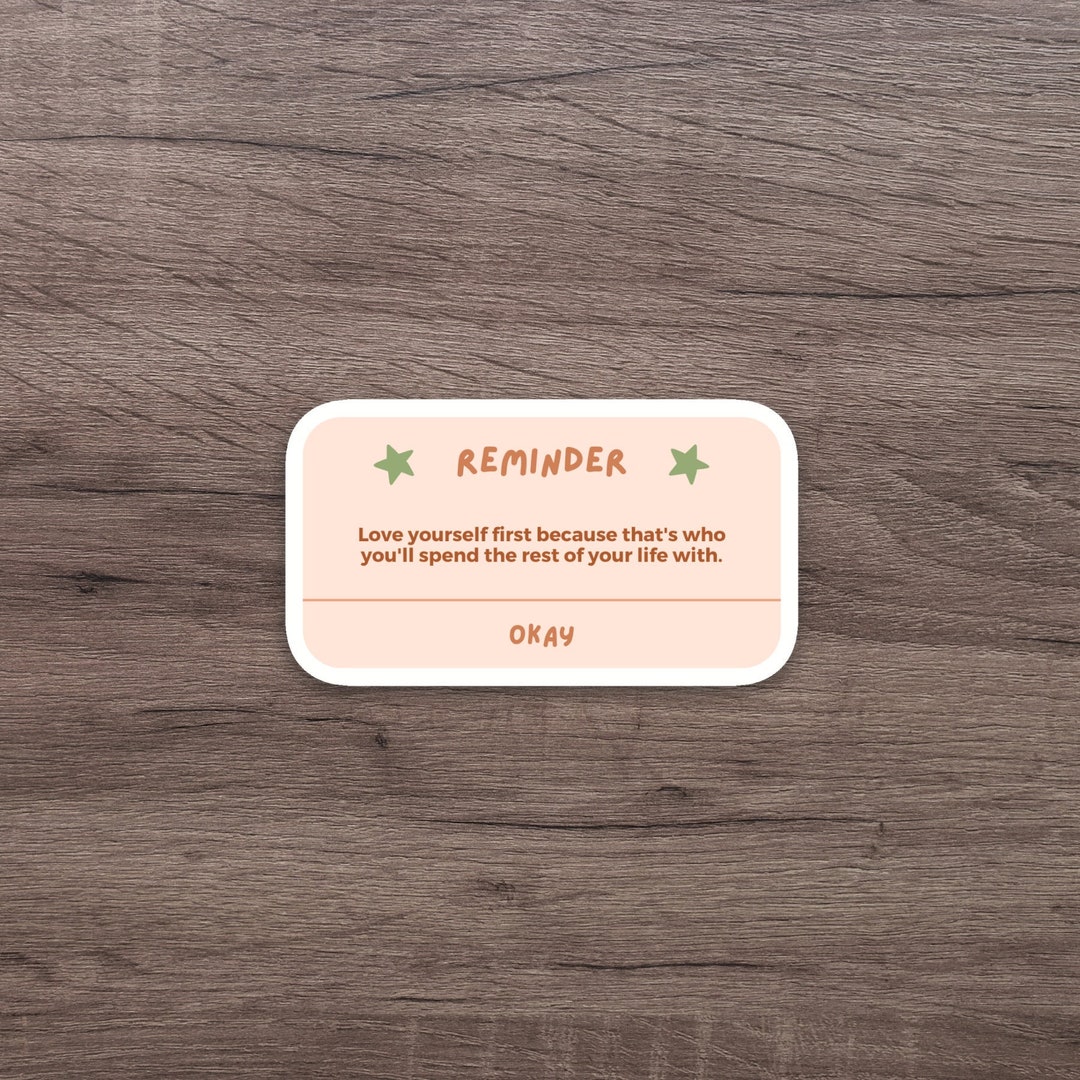 Reminder Sticker | Cute Sticker | Laptop Sticker | Water Bottle Sticker ...