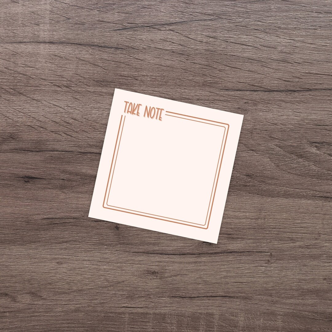 Take Note Sticky Notes Stationary Sticky Notes Cute Sticky Notes Office ...