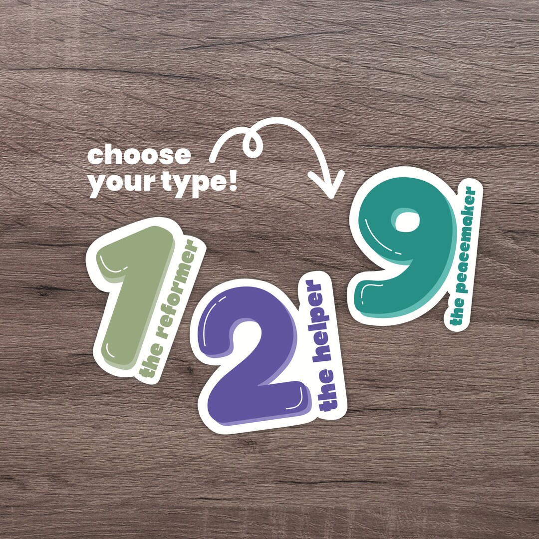 Enneagram Types Sticker | Pick Your Enneagram Type | Cute Sticker ...