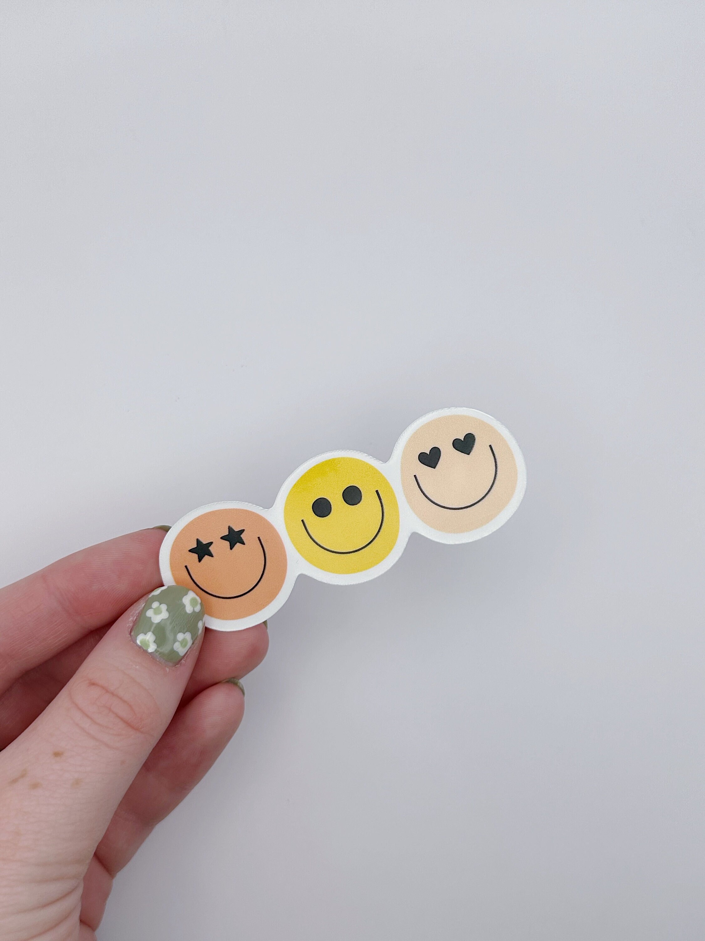 Smiley Trio Sticker | Cute Sticker | Laptop Sticker | Water Bottle ...