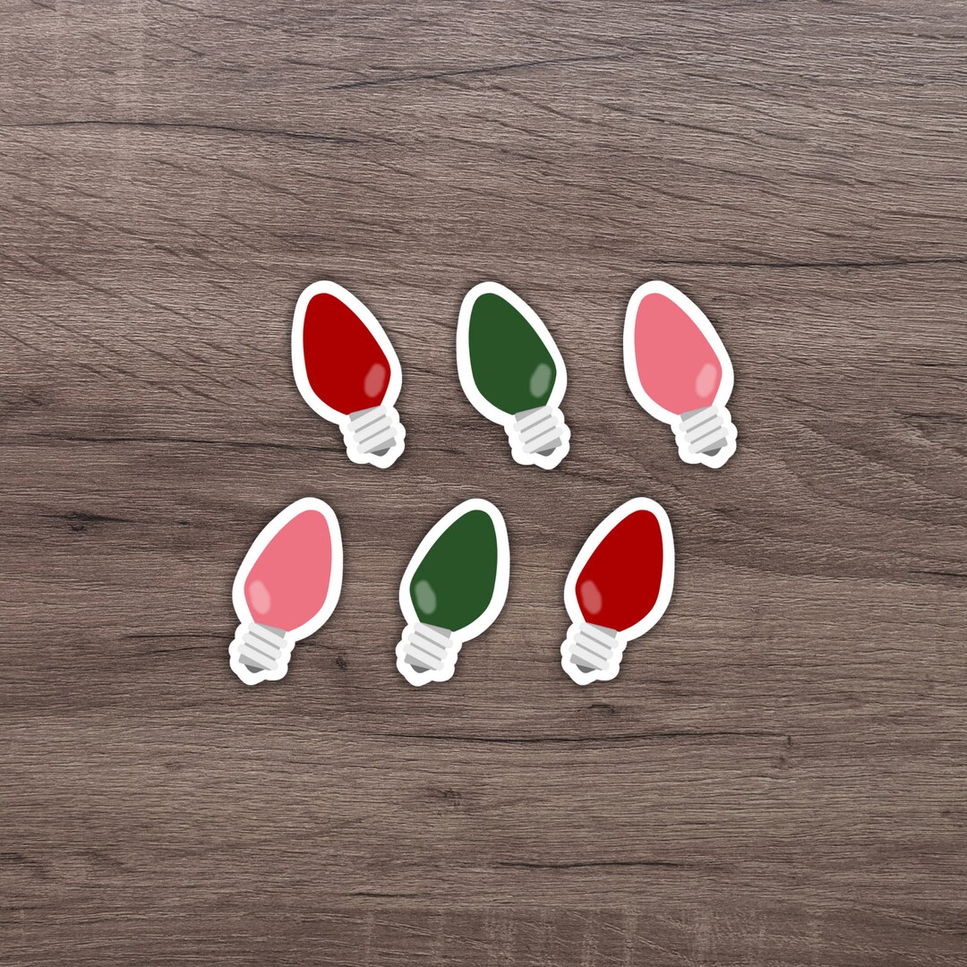 Christmas Light Mini Stickers - 6 Pack - Etsy