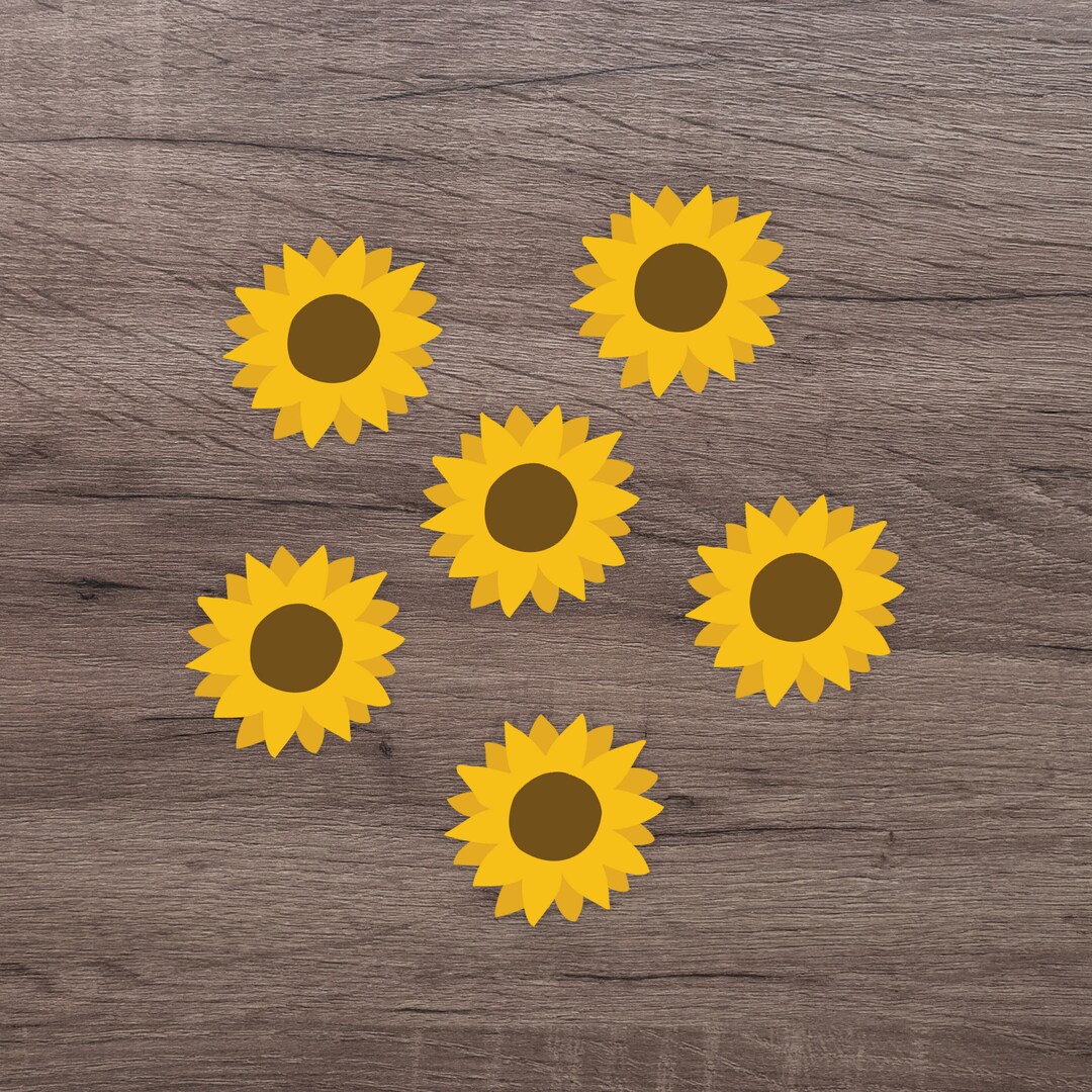 Little Sunflower Stickers (6) | Cute Flower Stickers | Laptop Stickers ...
