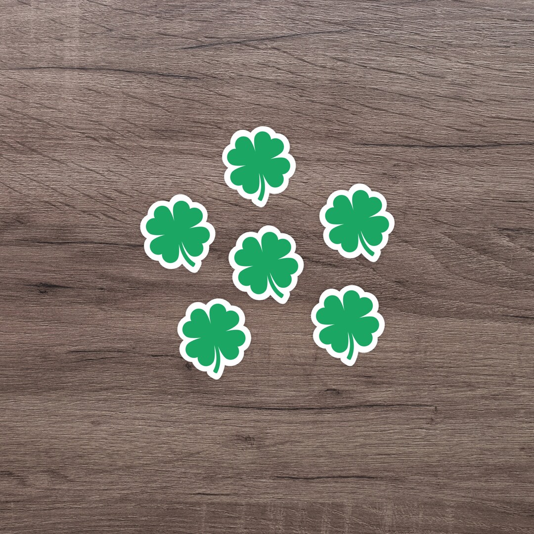 Little Four Leaf Clover Stickers (6) | Cute Mini Stickers | Laptop ...