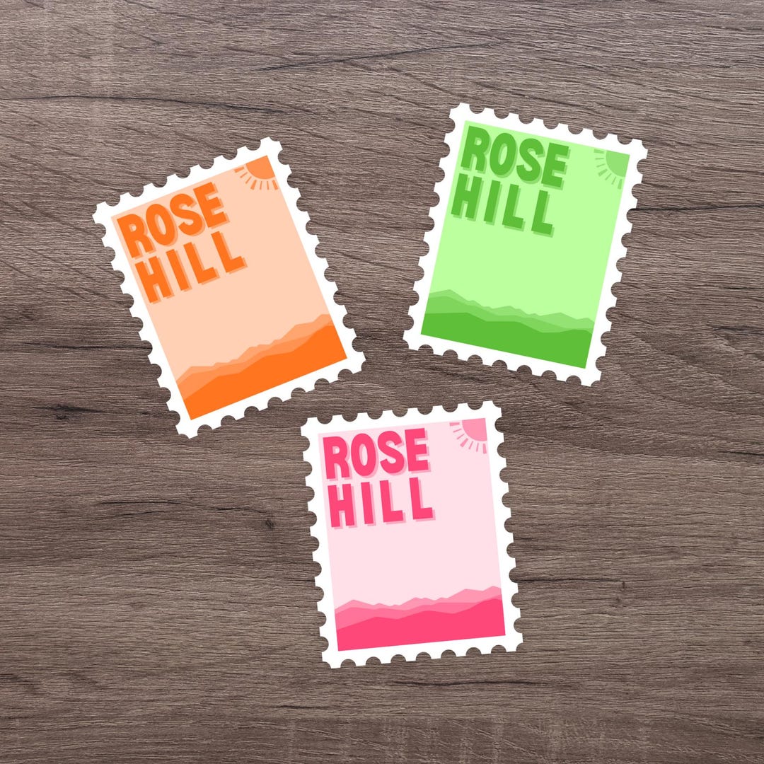 Rose Hill Stamp Sticker - Etsy