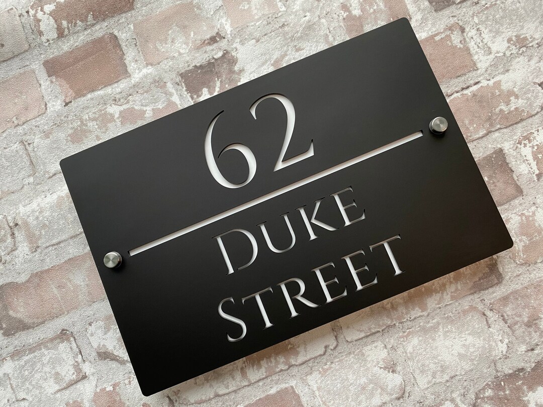 Modern House Sign House Numbers Door Plaque UK Matt - Etsy UK