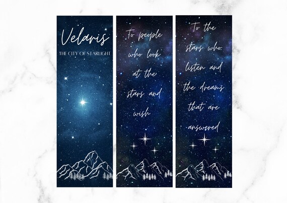 ACOTAR Bookmarks Velaris Rhysand Feyre High Lady - Etsy Australia