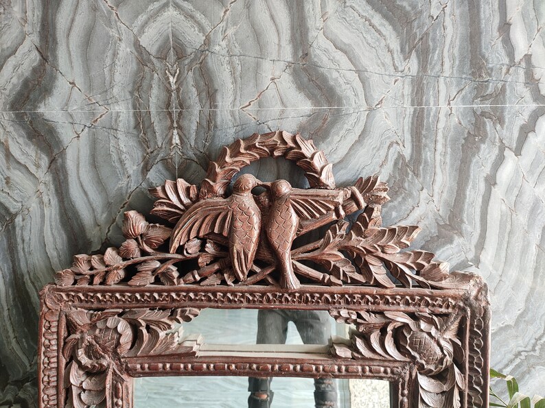 Indian Vintage Wood Mirror Antique Wall Mirror Handmade - Etsy
