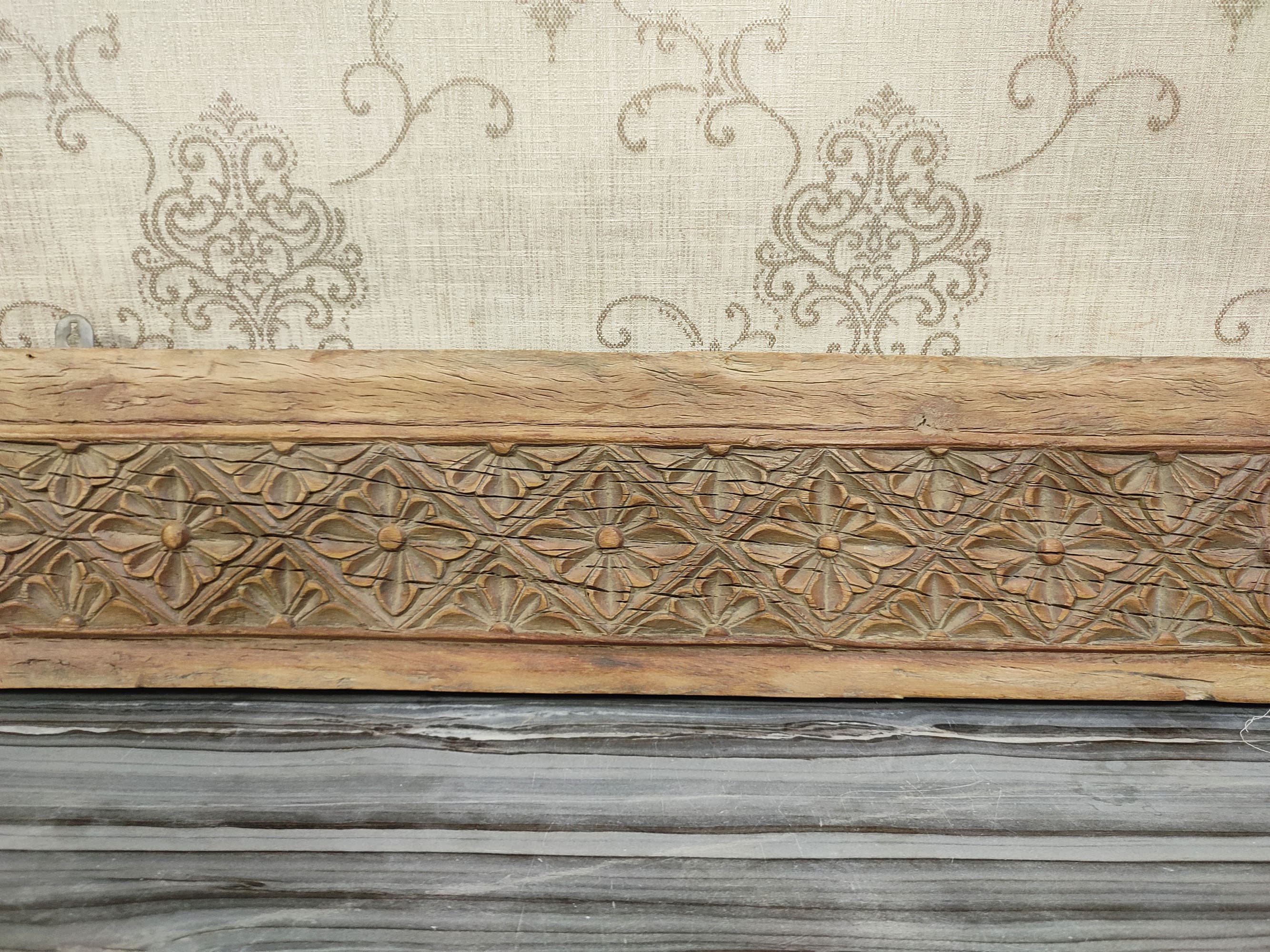 Antique Indian Hand Carved Wooden Wall Panel for Wall Decor , Vintage ...