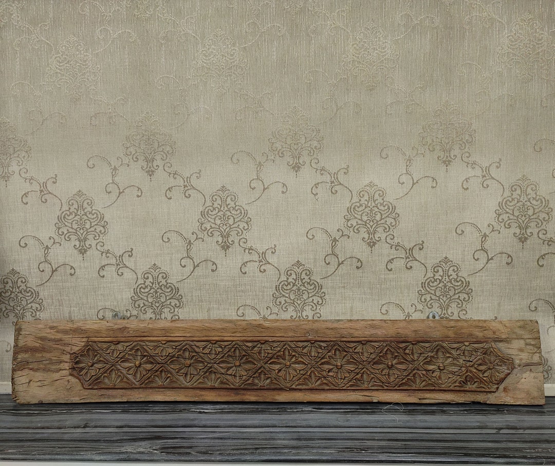 Antique Indian Hand Carved Wooden Wall Panel for Wall Decor , Vintage ...