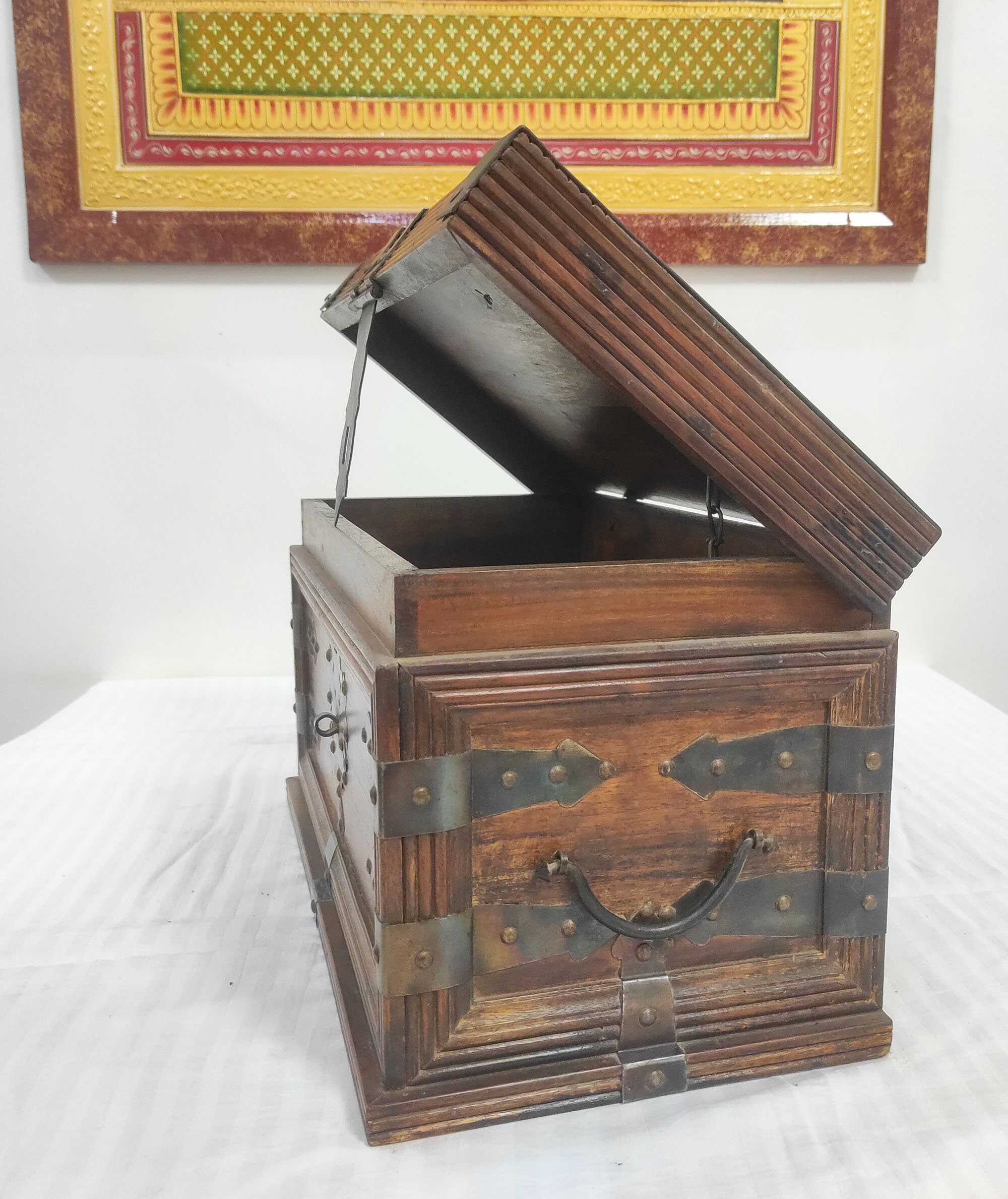 Wooden Vintage Trunk Box , Vintage Indian Sandook Box , Handmade ...