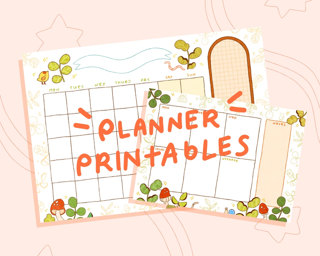 Cottagecore Planner Page Printables - Etsy