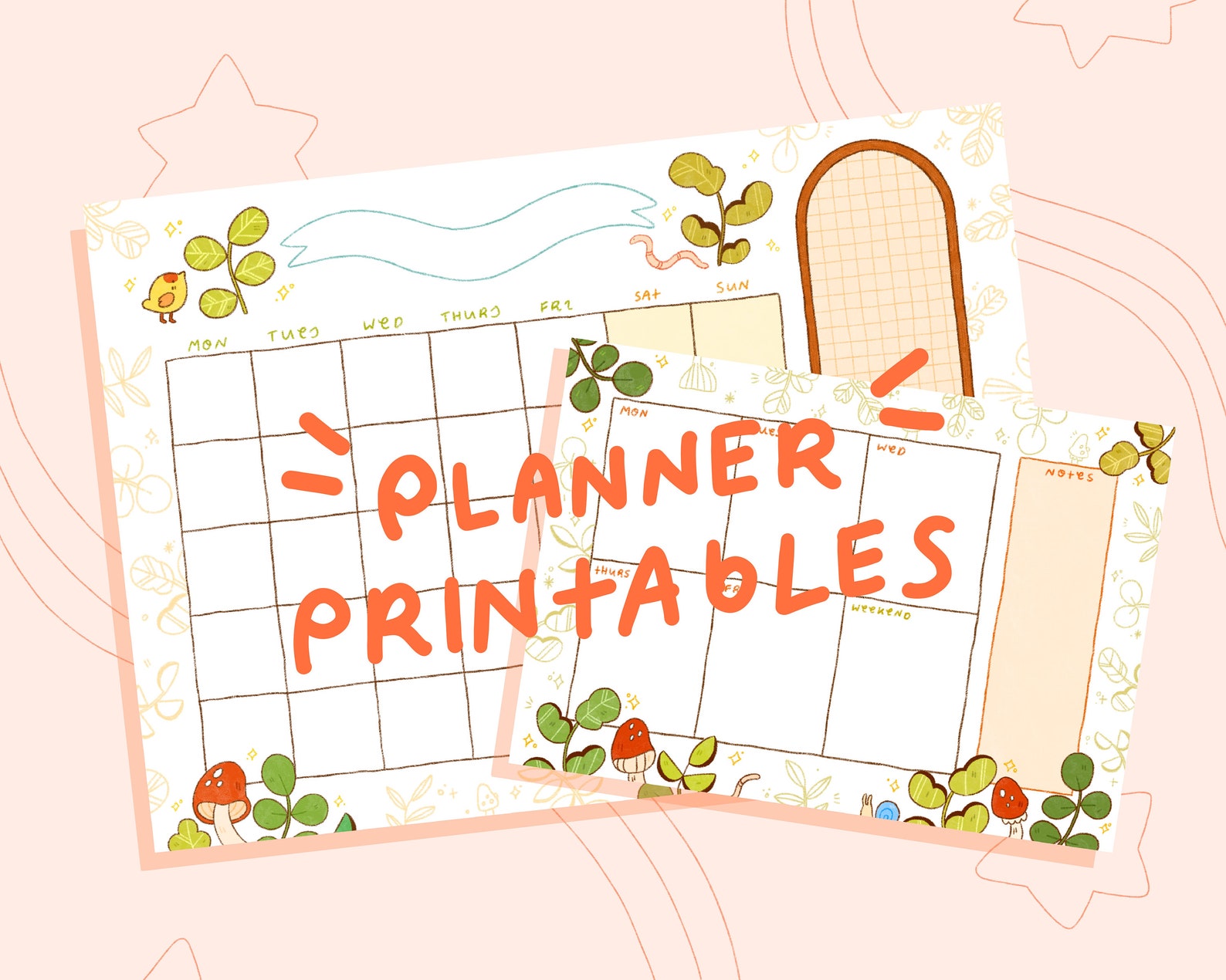Cottagecore Planner Page Printables - Etsy