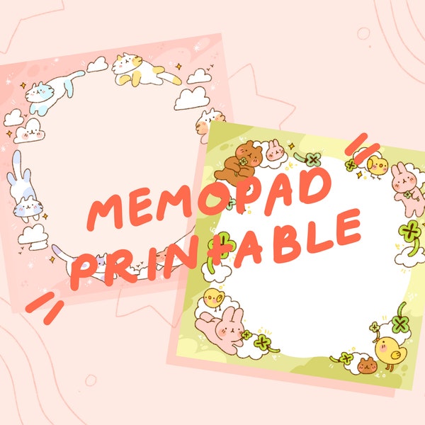 Memo Pad Printable - Etsy