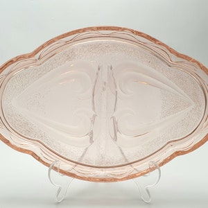 Vintage Art Deco Vanity Set Bagley Glass Rutland Pattern Tray ...