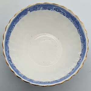 Antique Victorian Blue Willow Part Tea Set Service With Gold Trim Cake ...