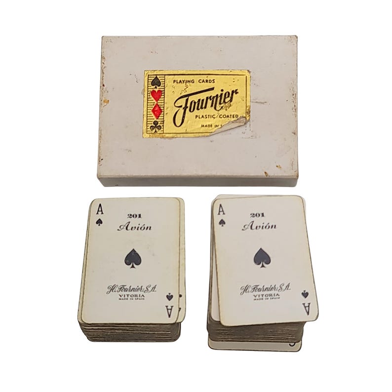 Vintage Fournier Avión Playing Cards, Mini Deck in Box - Etsy