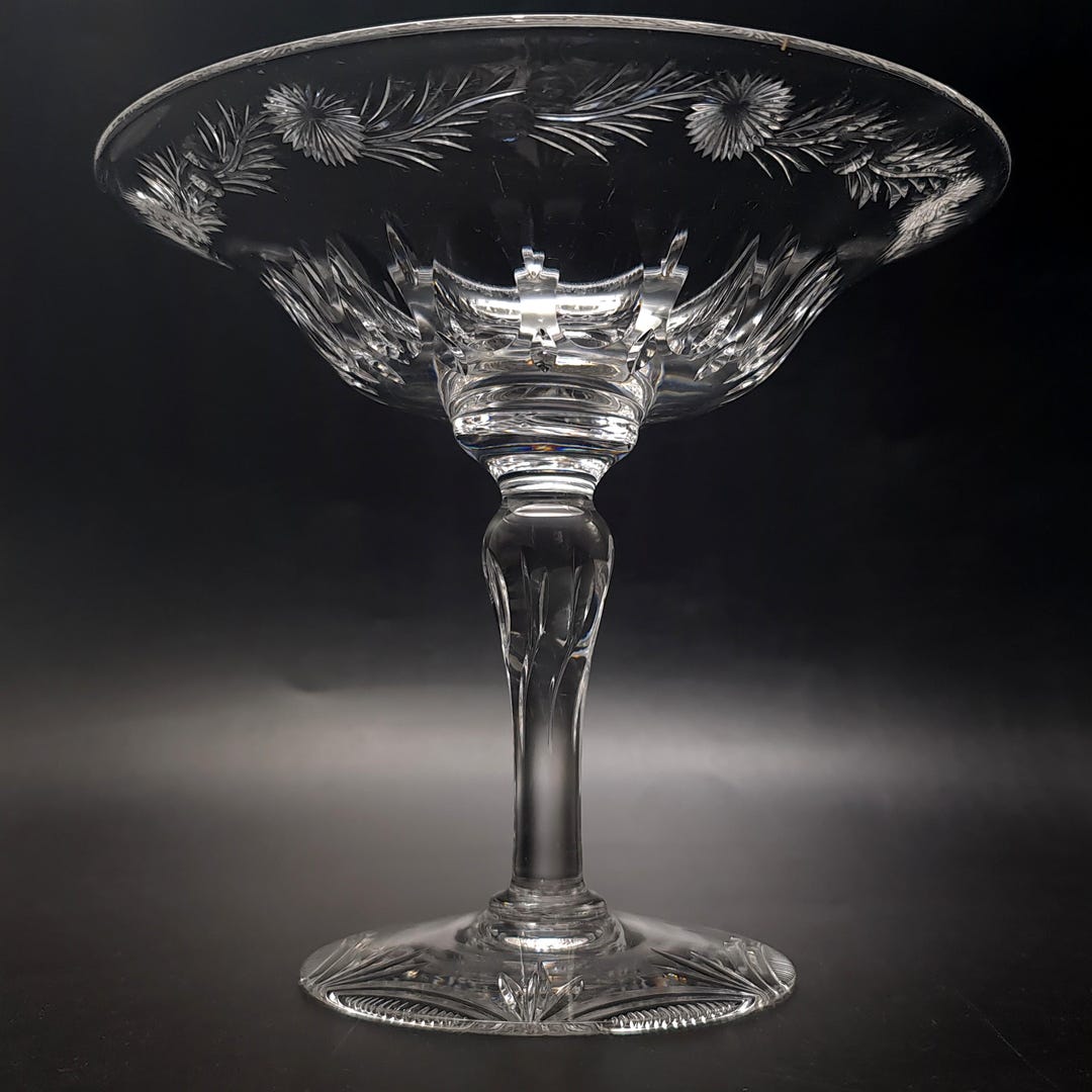 Stuart Crystal Compote, Vintage English Cut Glass Sweet Bowl, Footed ...