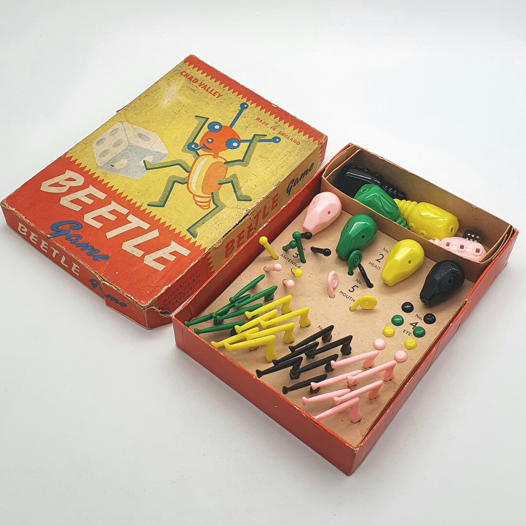 Vintage Beetle Game by Chad Valley 1960s Made in England Boxed 100% ...