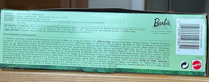 The Peacock Barbie - Etsy