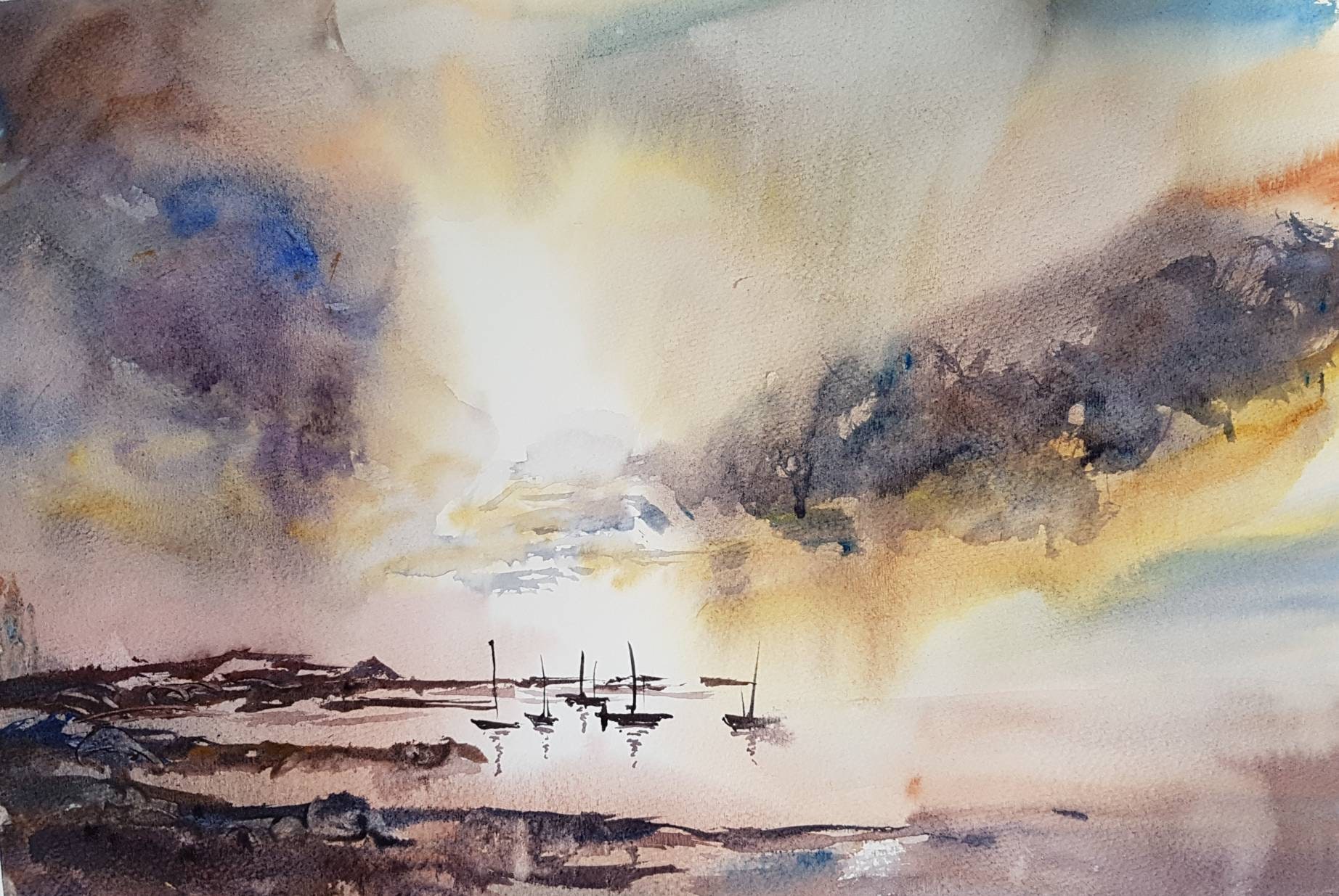 Boothbay Harbor (2019) Watercolor Print Wall Art, Unframed - Etsy