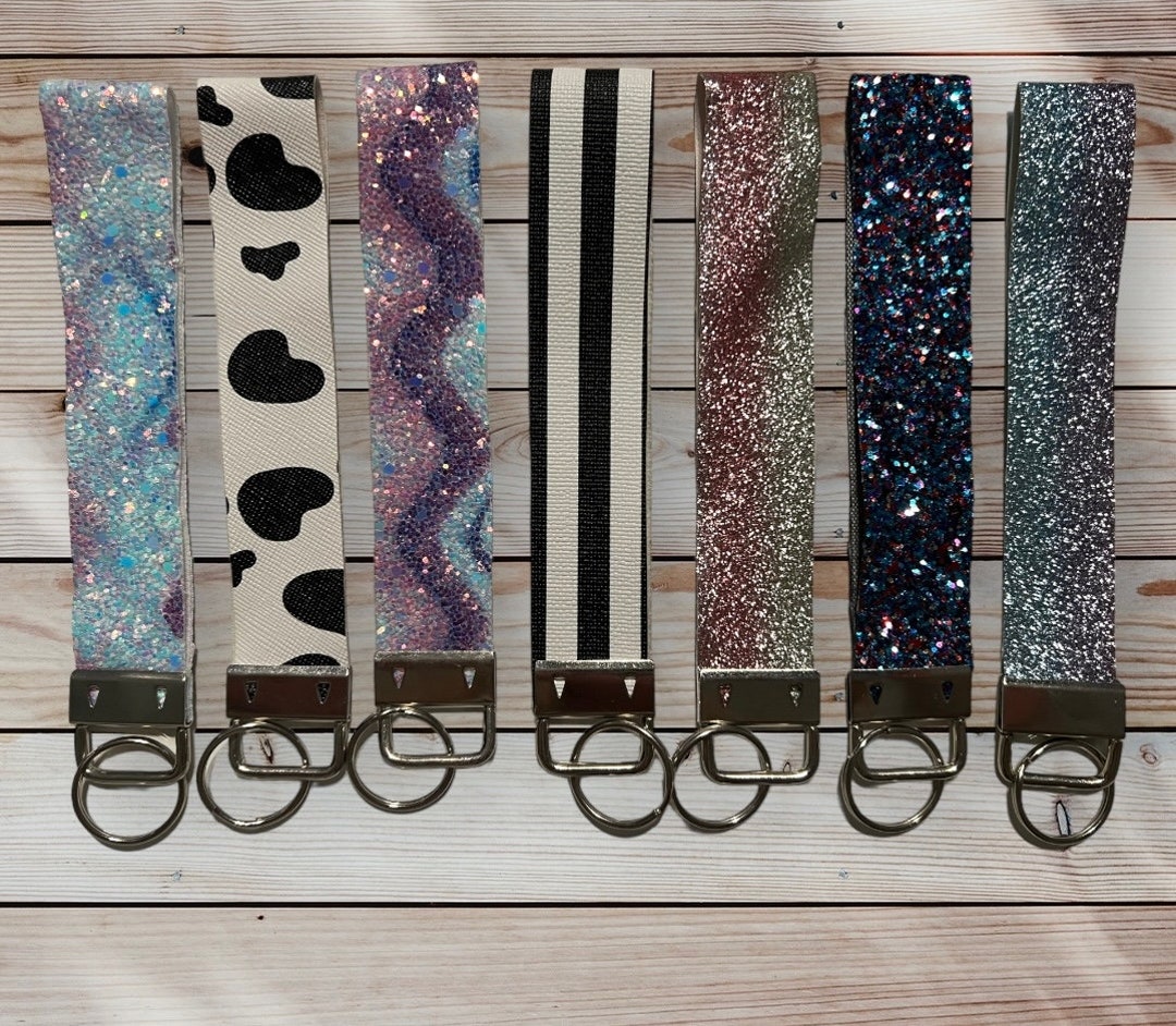 Keyrings Wristlet Strap, Faux Leather Key Ring for Bag Strap, Lanyards ...
