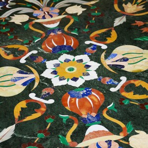 Green Marble Inlay Table Top for Center Table, Dinning Table, Patio ...