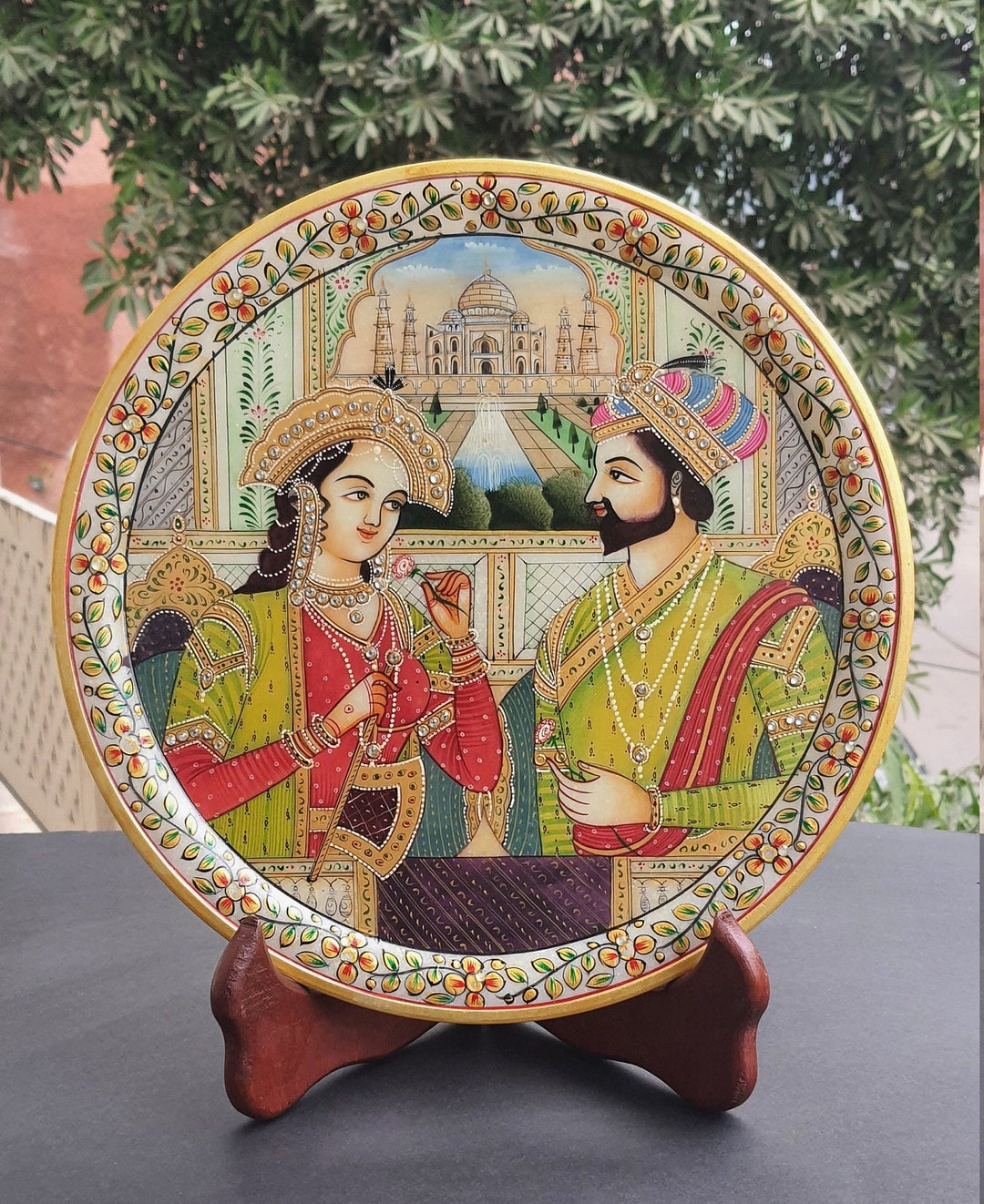 Decorative Platters Marble Plate With Meenakari Paintings - Etsy