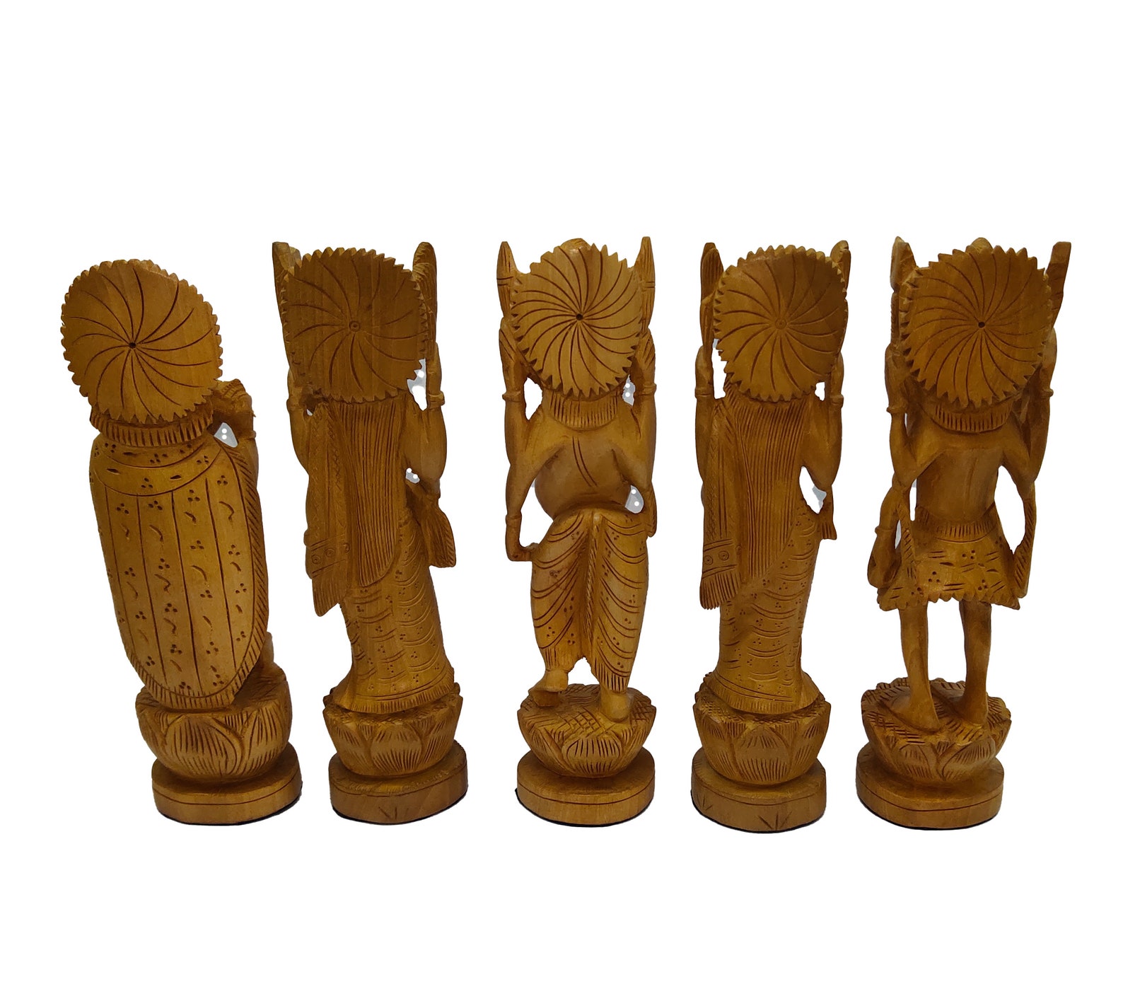 Wooden carved handmade hindu god figures religious idols home | Etsy