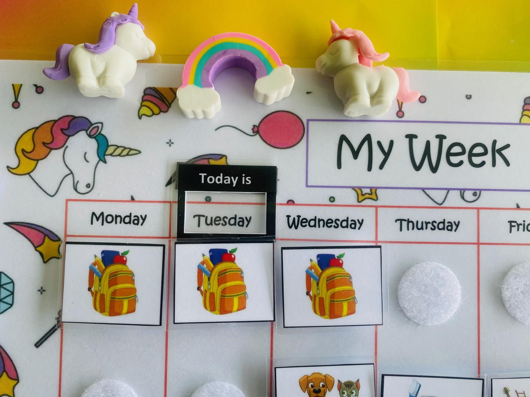 Kids Visual Weekly Planner, Printable, Organisation, Kids Schedule Fox ...