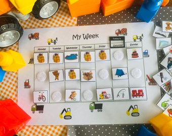 Kids Visual Weekly Planner, Printable, Organisation, Kids Schedule ...