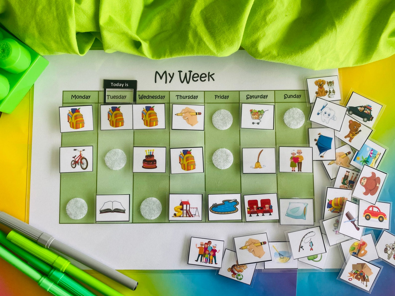 Kids Visual Weekly Planner, Printable, Organisation, Kids Schedule ...