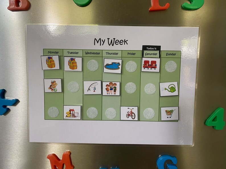 Kids Visual Weekly Planner, Printable, Organisation, Kids Schedule ...
