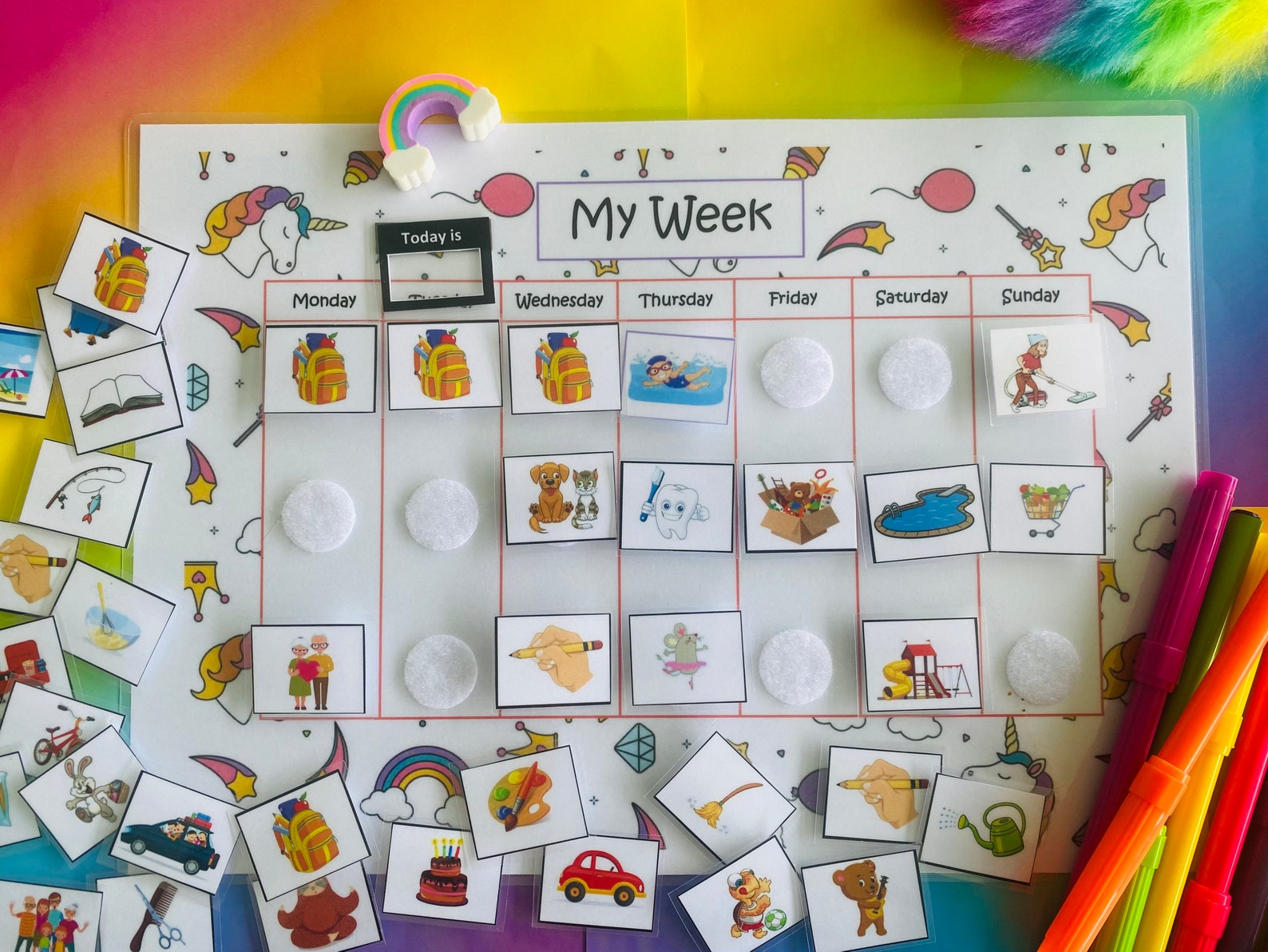 Kids Visual Weekly Planner Printable Organisation Kids - Etsy Australia