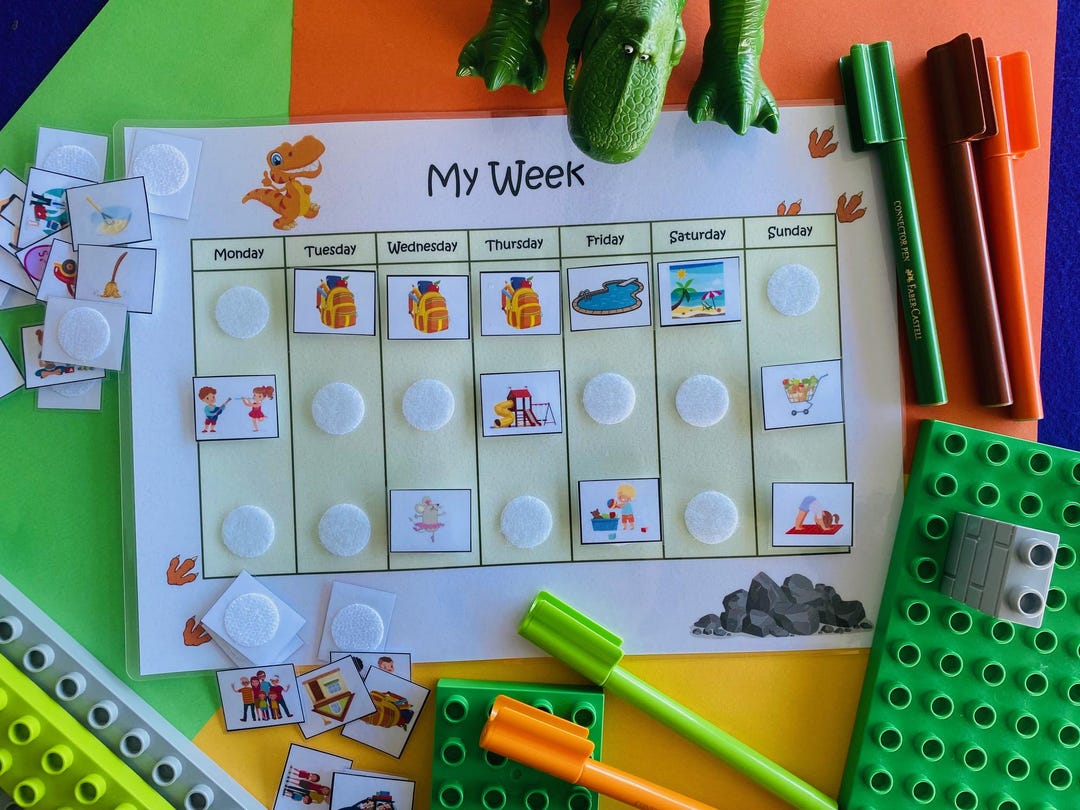 Kids Visual Weekly Planner, Printable, Organisation, Kids Schedule ...
