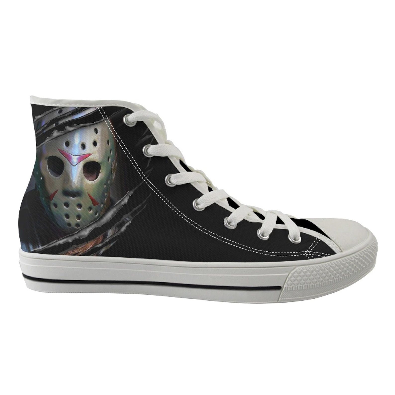 Jason Friday the 13th High Top Sneakers Horror Shoes Jason Friday the ...