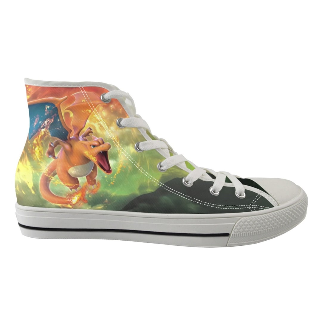 Charizard Pokémon Sneakers Custom Design Canvas High Top Shoes ...