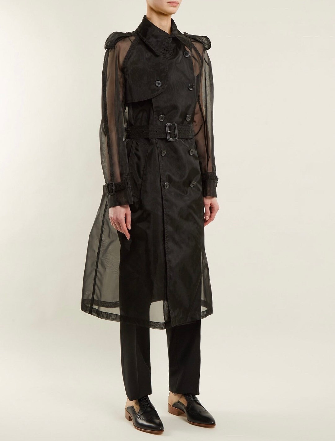 Classic Organza Trench Coat. High Fashion Design Clothes. Gift for Her ...