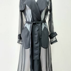 Classic chiffon trench Coat. Wedding clothing. Double | Etsy