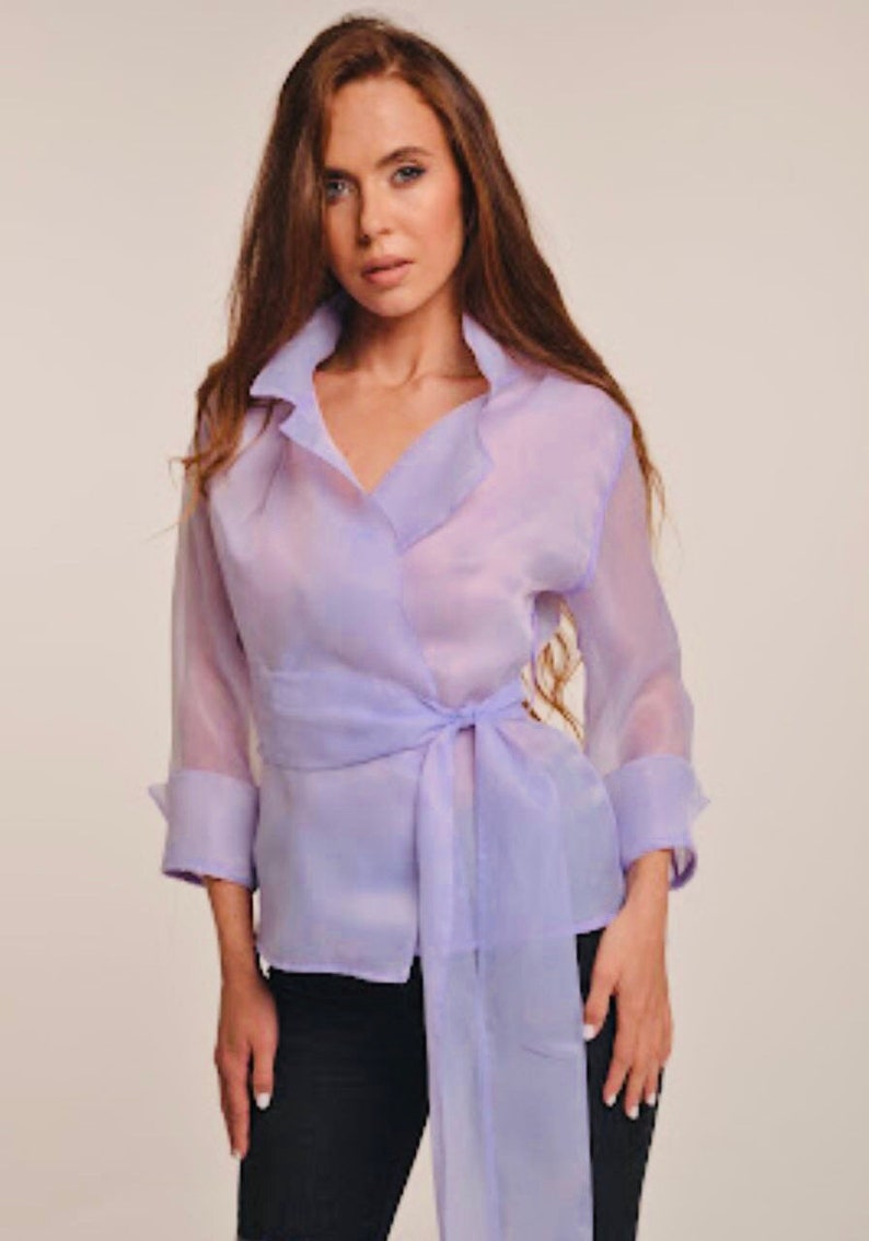 Beautiful 3/4 Sleeve Organza Jacket. Transparent UAE Organza - Etsy