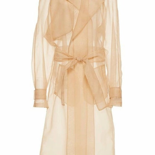 Classic Chiffon Trench Coat. Wedding Clothing. Double - Etsy